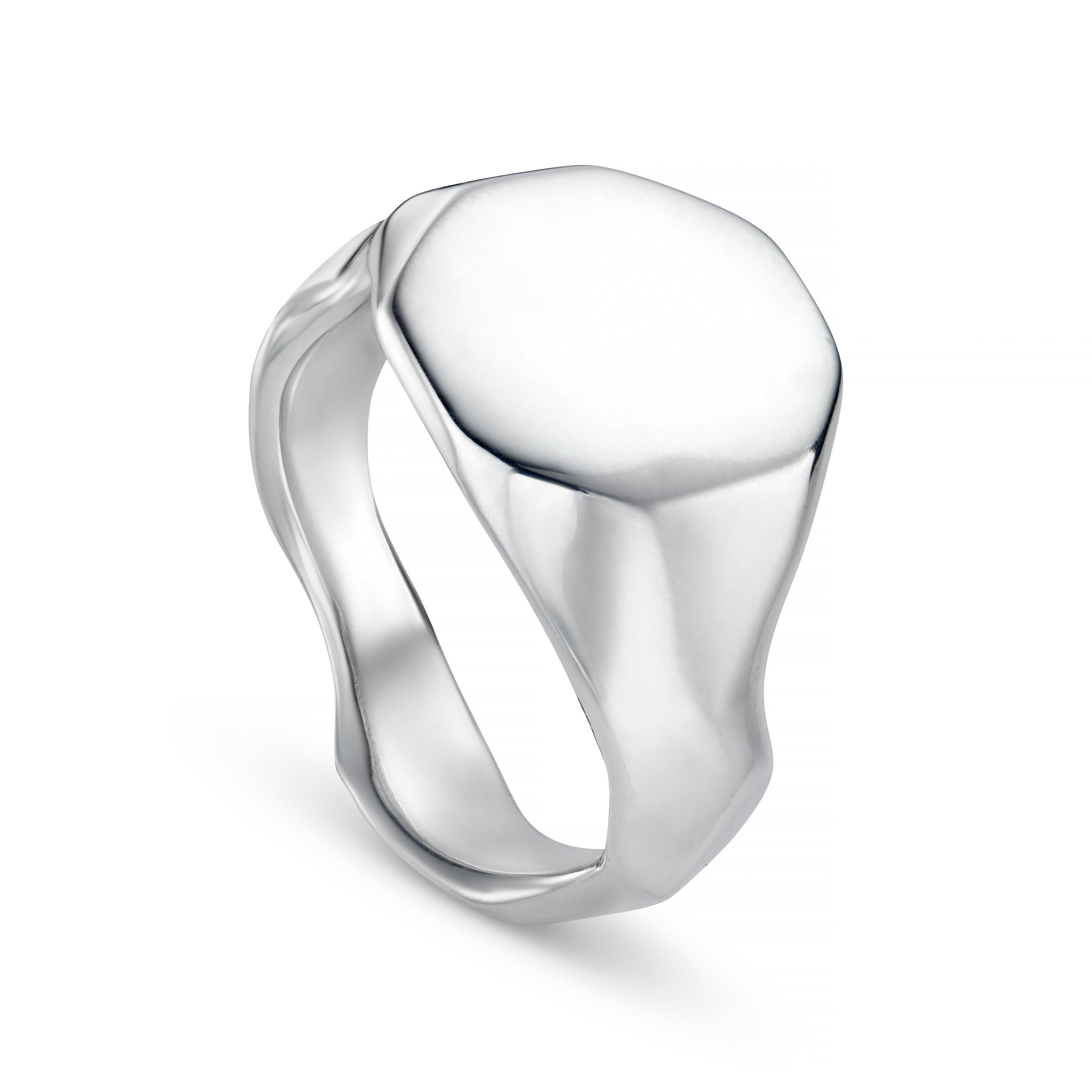 Carved Small Silver Signet Ring | Jeremy Hoye Jewellery