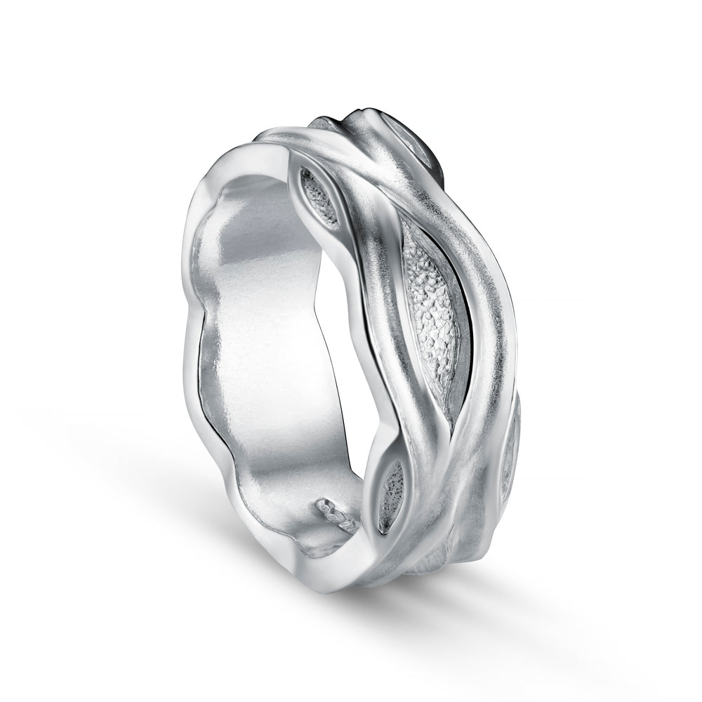Libertine Platinum 9mm ring | Jeremy Hoye Jewellery