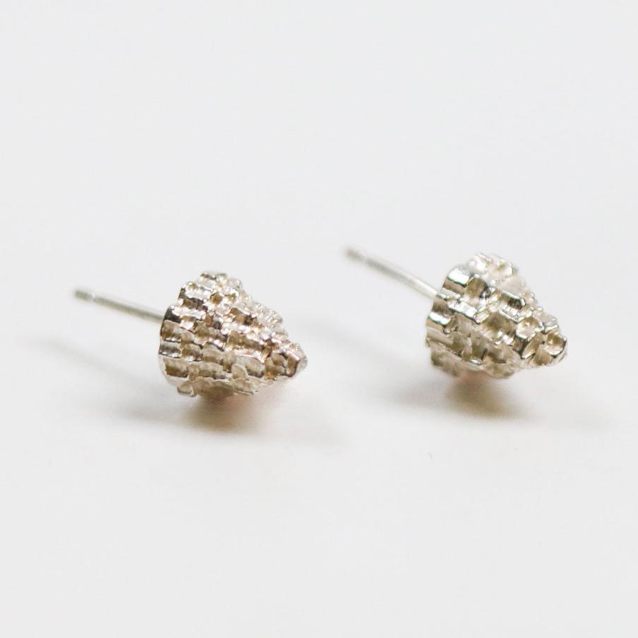 Luna Silver Cone Stud Earrings | Jeremy Hoye Jewellery