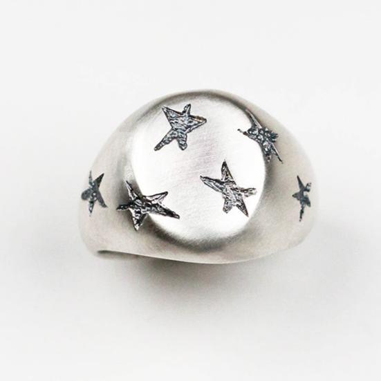 Star Small Silver Signet Ring | Jeremy Hoye Jewellery