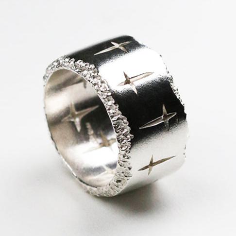 Trinity Platinum 14mm Ring | Jeremy Hoye Jewellery