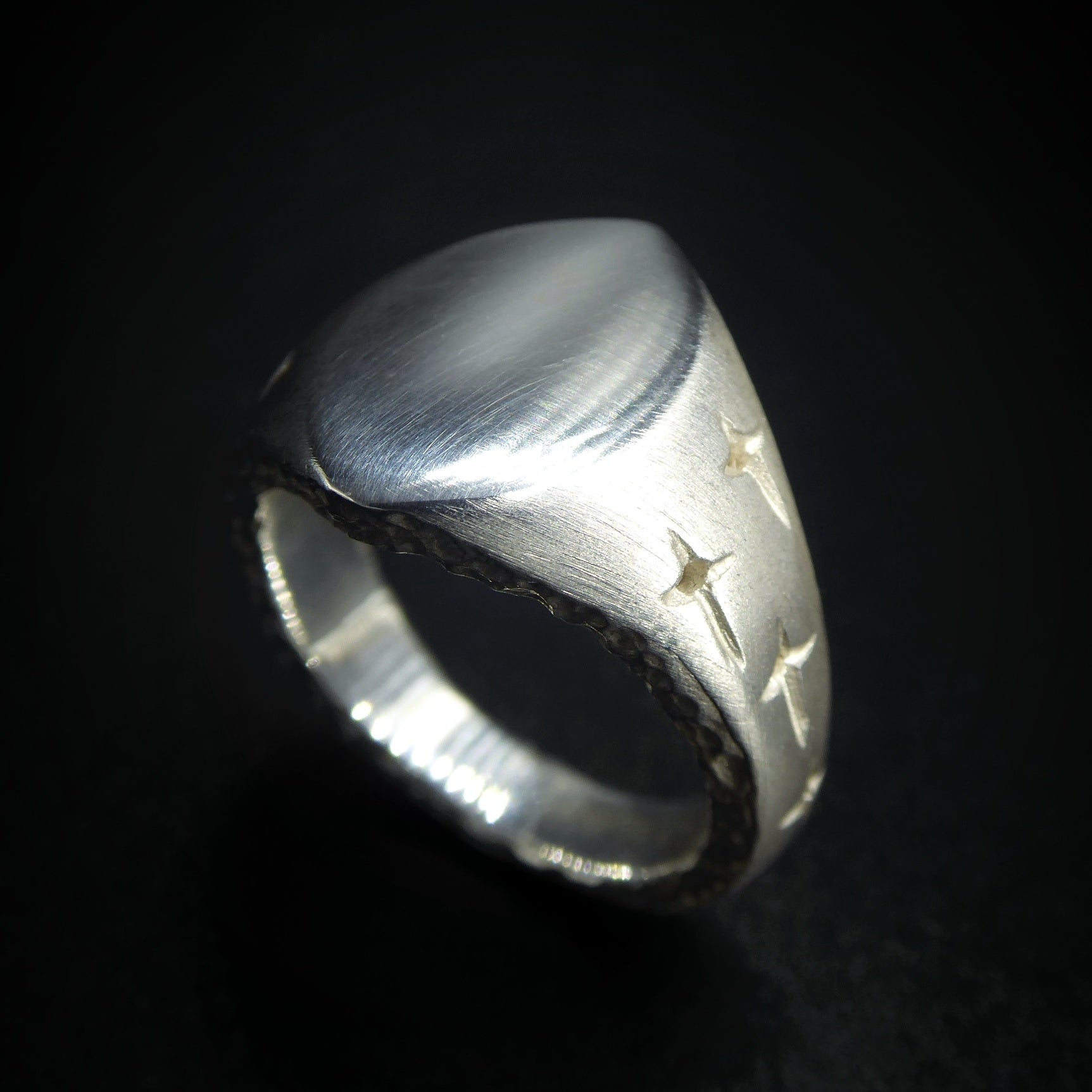 Trinity Small Silver Signet Ring | Jeremy Hoye Jewellery